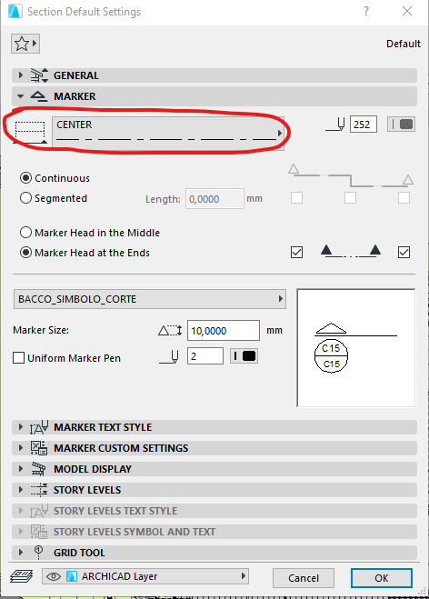Topic: Section Marker Linetype | GRAPHISOFT GDL Center